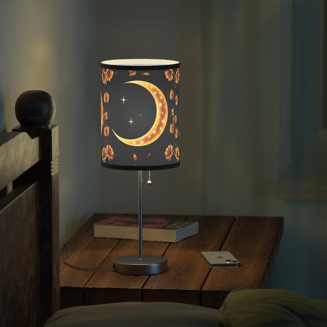 Moon Crescent Lamp, Celestial Light Fixture for Bedroom Decor, Lunar ...