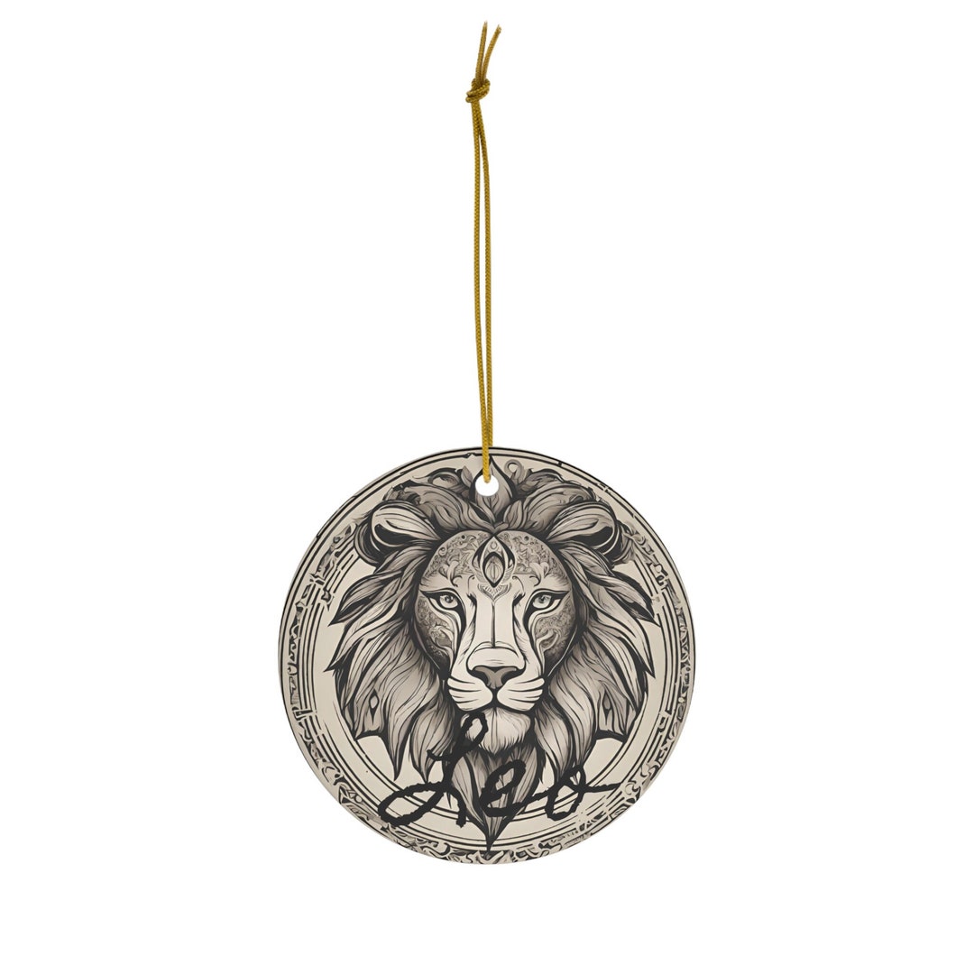 Leo Ceramic Ornament Gift Christmas Tree/ Leo Zodiac Ornament/lion ...