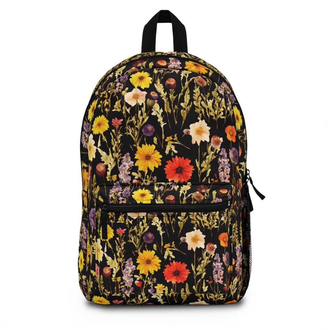 Flowers Backpack | Garden Backpack | Wildflowers Backpack | Comfort ...