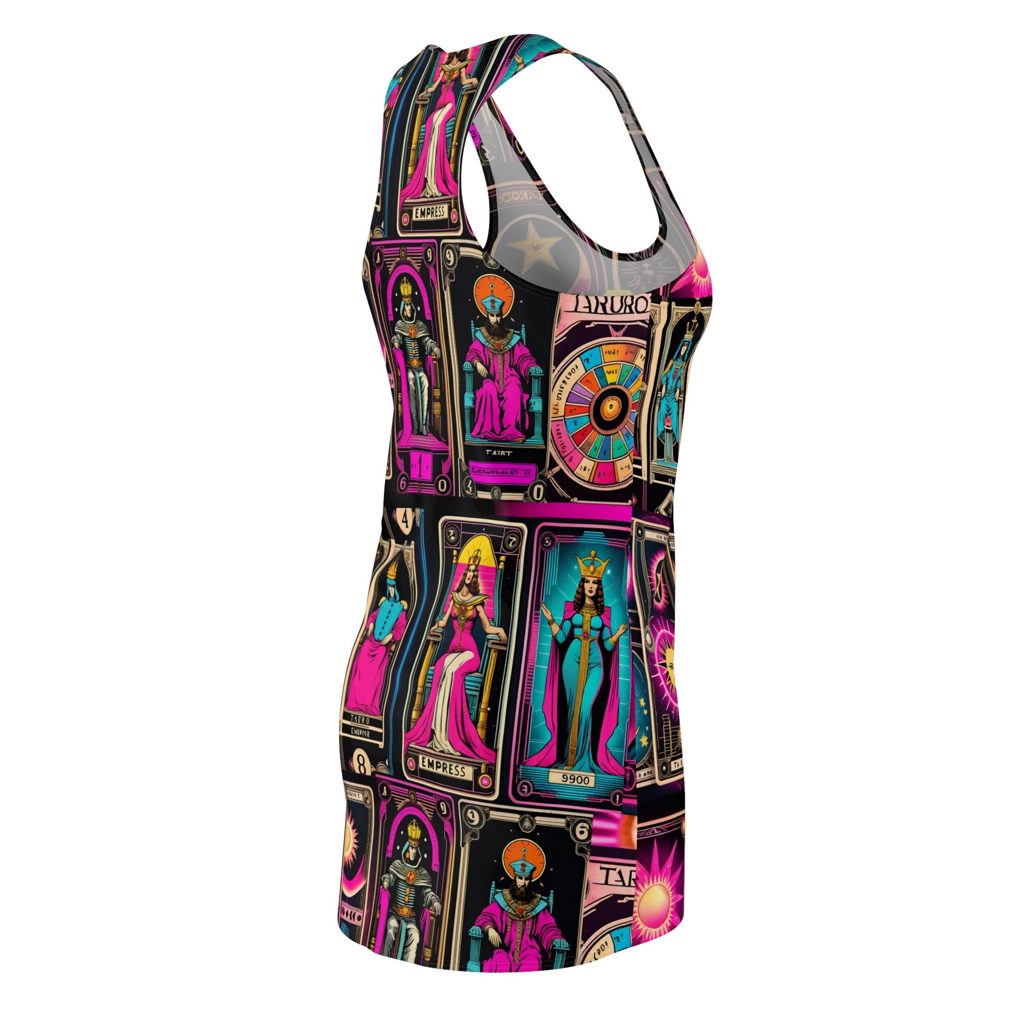 Retro Tarot Dress/ Tarot Reading Gift Dress/vintage Tarot Deck Dress ...