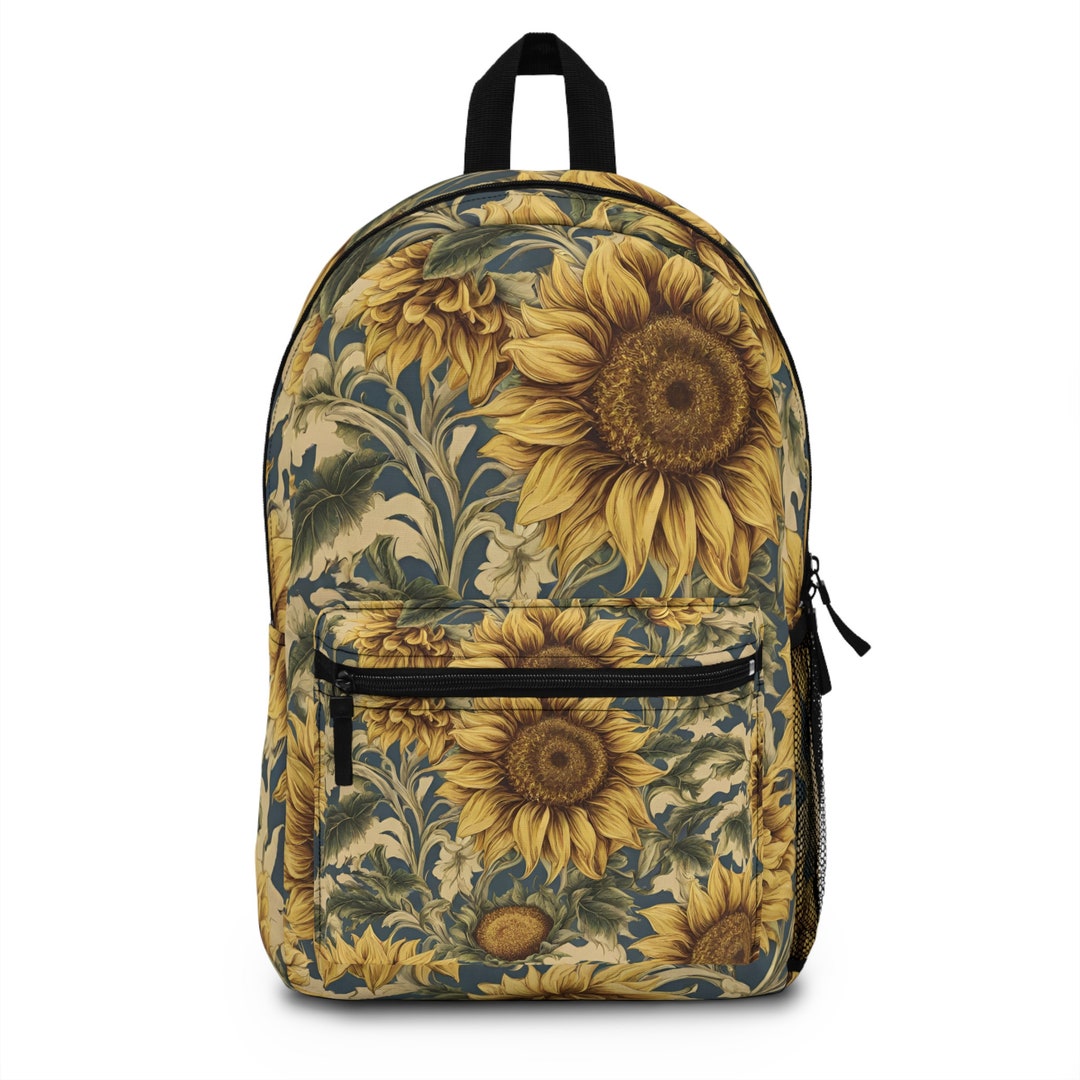 Sunflowers Backpack Vintage Sunflower Bag Sunflowers School Backpack ...