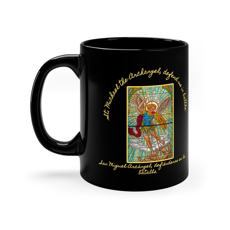 Archangel Michael Prayer Mug/catholic Saints Coffee Mug/catholic ...