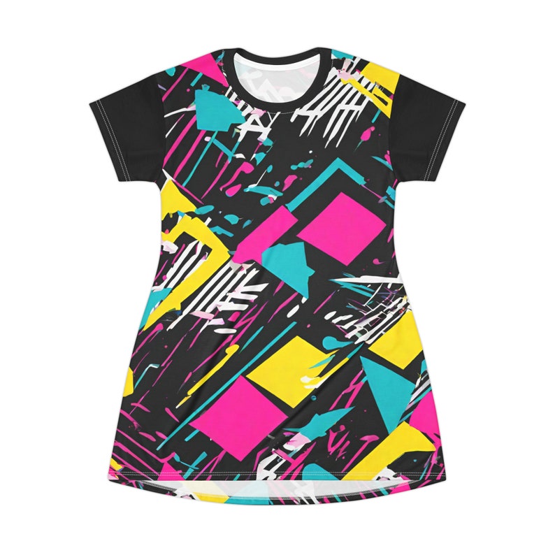 Retro T Shirt Dress | 80s Party Dress |festival Dress |dress Travel ...