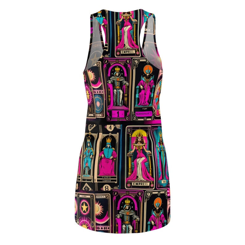 Retro Tarot Dress/ Tarot Reading Gift Dress/vintage Tarot Deck Dress ...