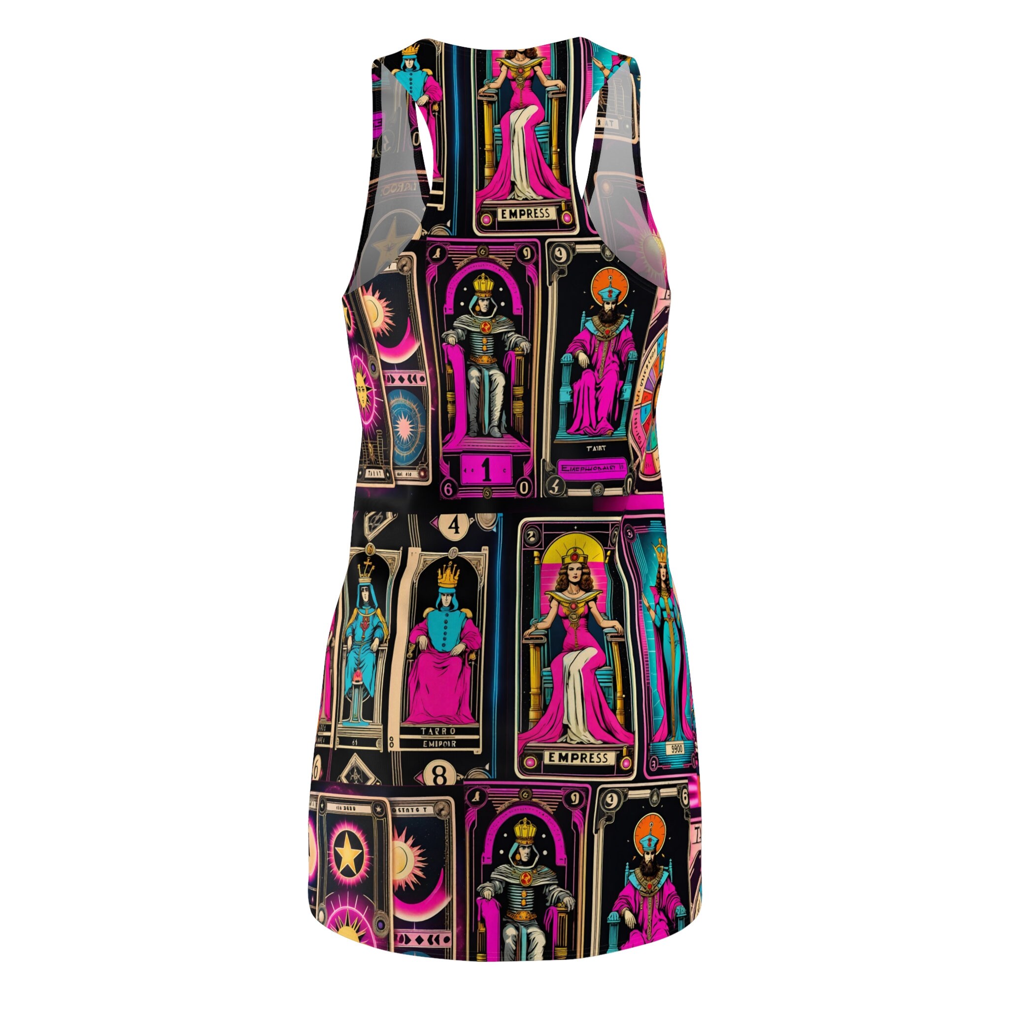 Retro Tarot Dress/ Tarot Reading Gift Dress/vintage Tarot Deck Dress ...