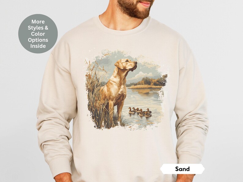 Retro Yellow Lab Mallard Ducks Sweatshirt, Nineties Vintage Labrador ...