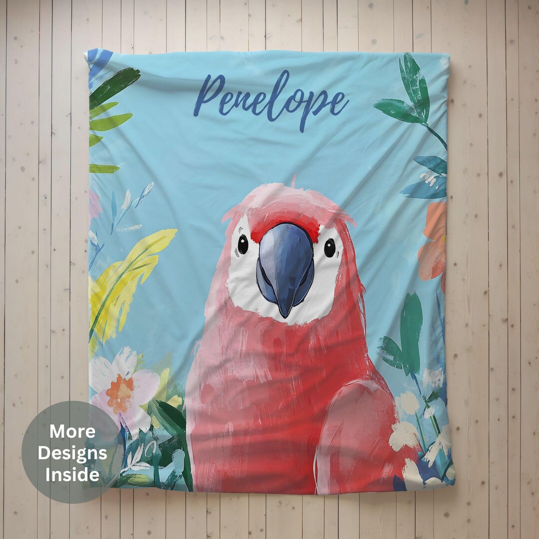 Personalized Safari Animal Baby Blanket, Custom Name Blanket for Babies ...