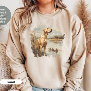 Retro Yellow Lab Mallard Ducks Sweatshirt, Nineties Vintage Labrador ...