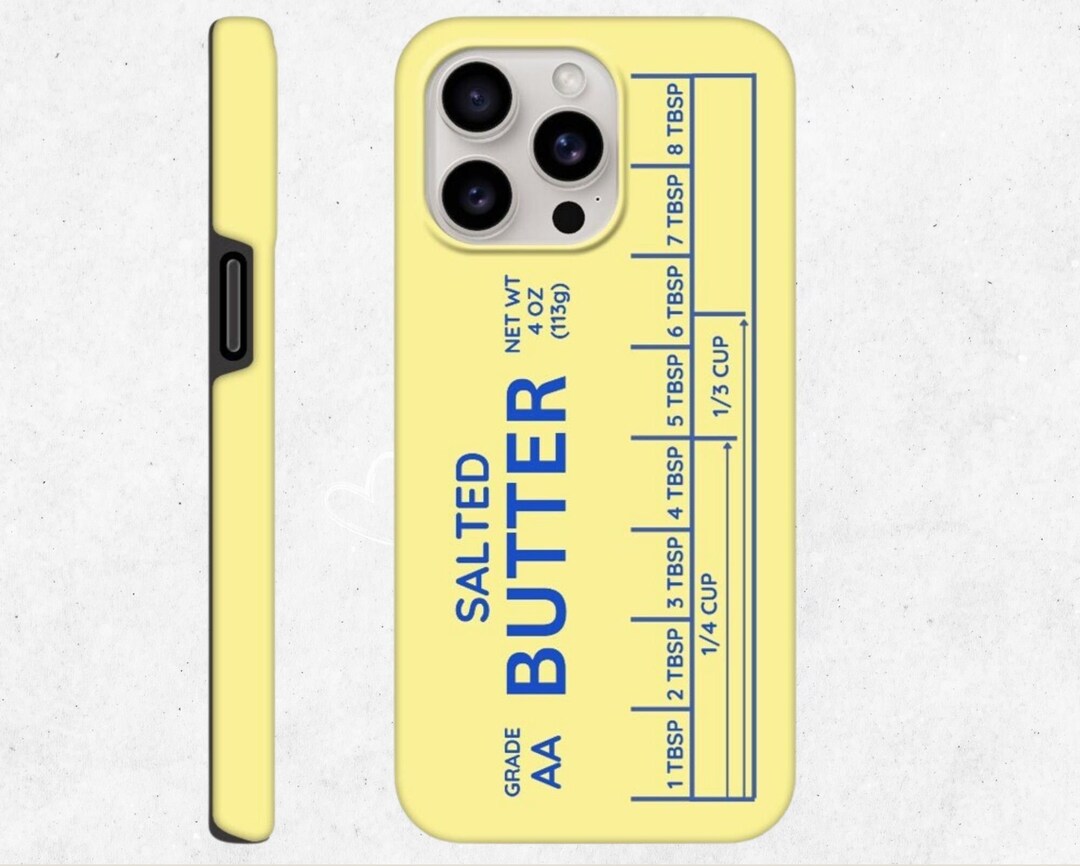 Butter Phone Case, Salted Butter Tough Phone Cover, Protective Case for ...