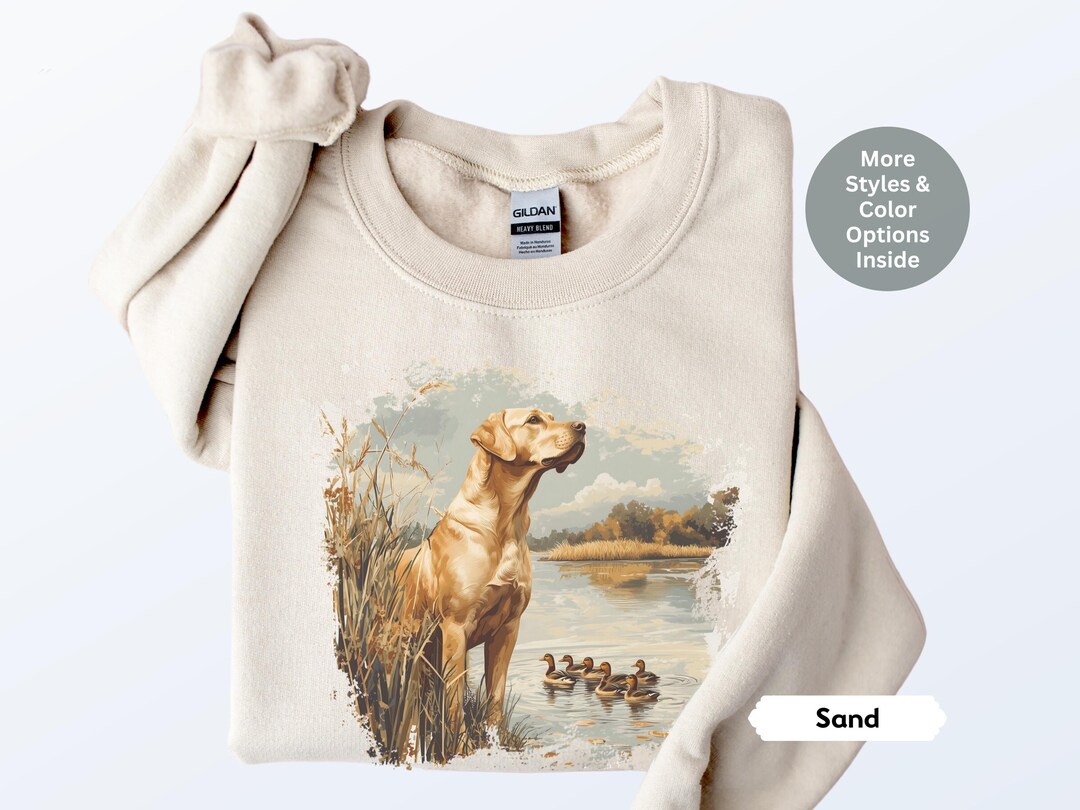 Retro Yellow Lab Mallard Ducks Sweatshirt, Nineties Vintage Labrador ...