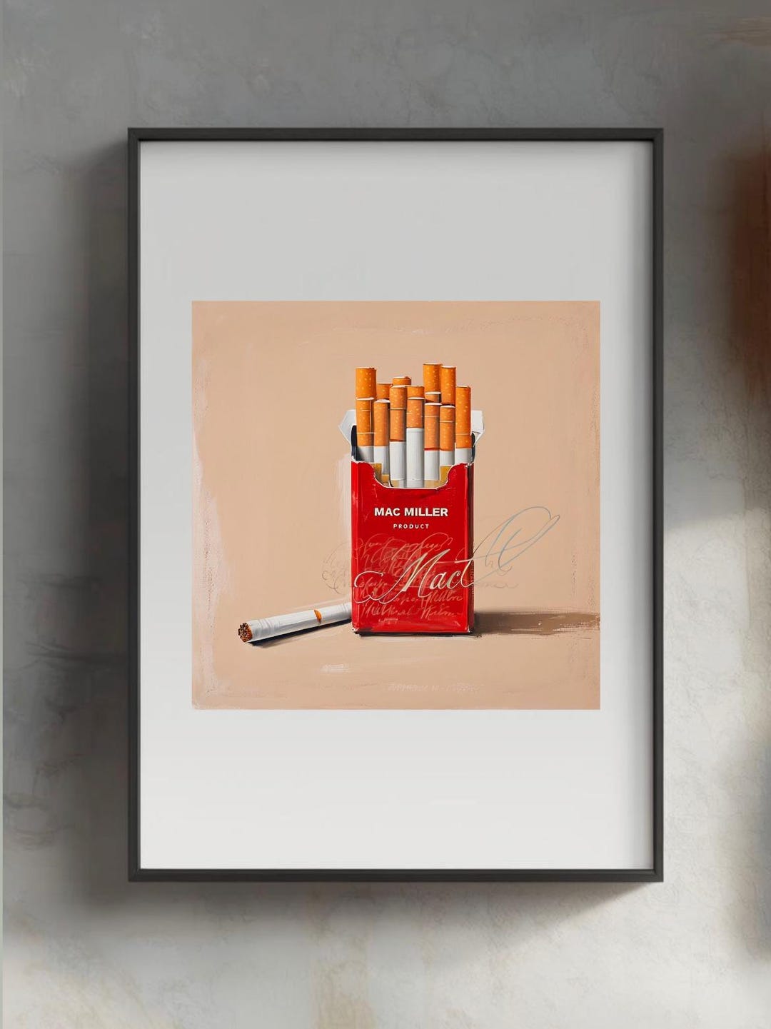 Mac-miller Cigarette Pack Retro Poster, Hip Hop Poster, Rapper Poster ...