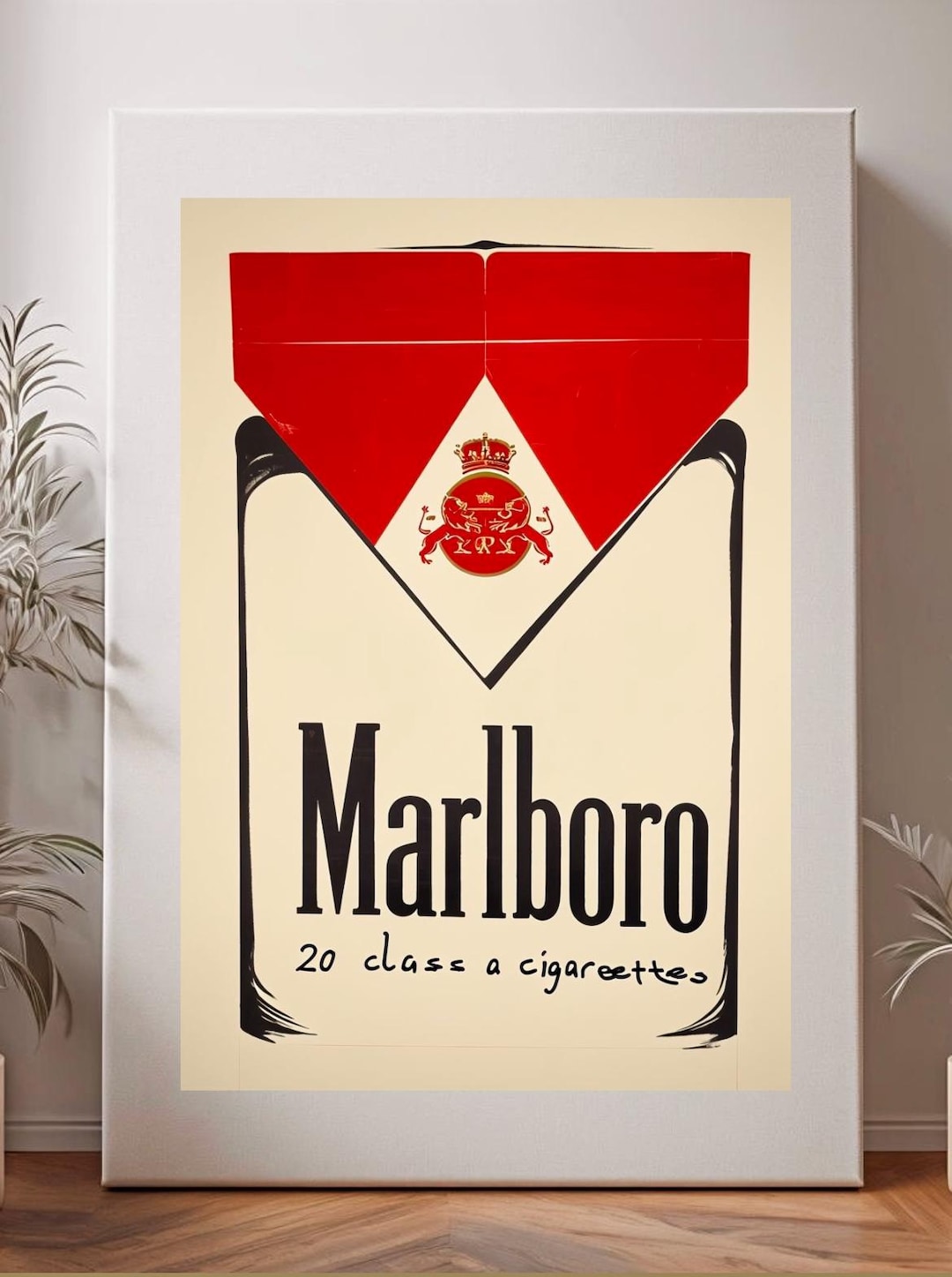 Vintage Marlboro Silk Poster for Home Decor, Wall Art for Smokers ...