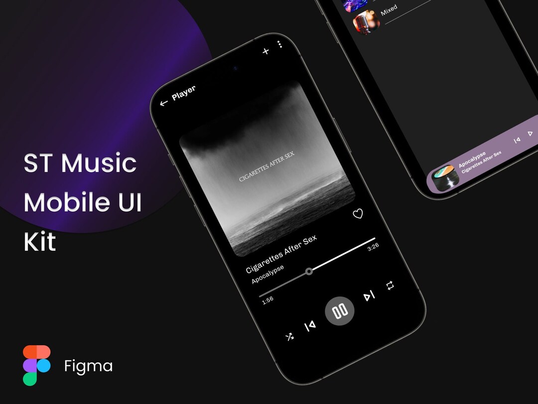 Music Player UI Kit - Etsy