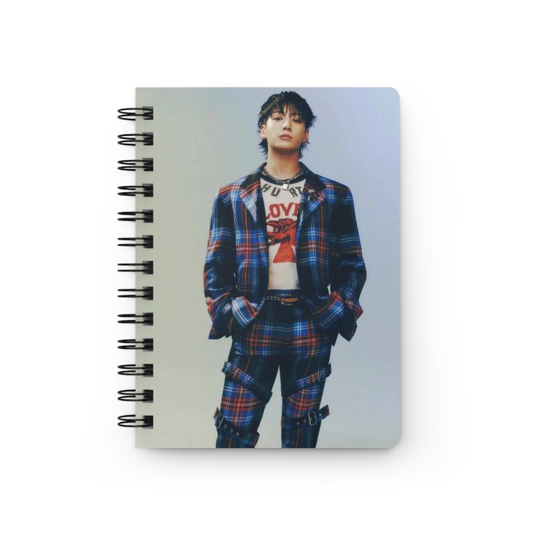 Bts Jungkook Spiral Bound Journal Bangtan Jk Lined Paper Notebook With Durable Thick Gloss