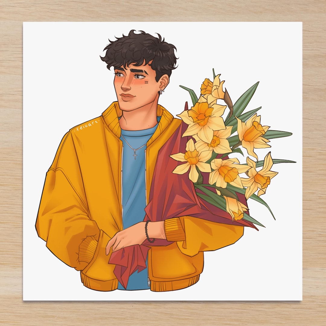 Jean Moreau With Flowers | AFTG | Art Print - Etsy