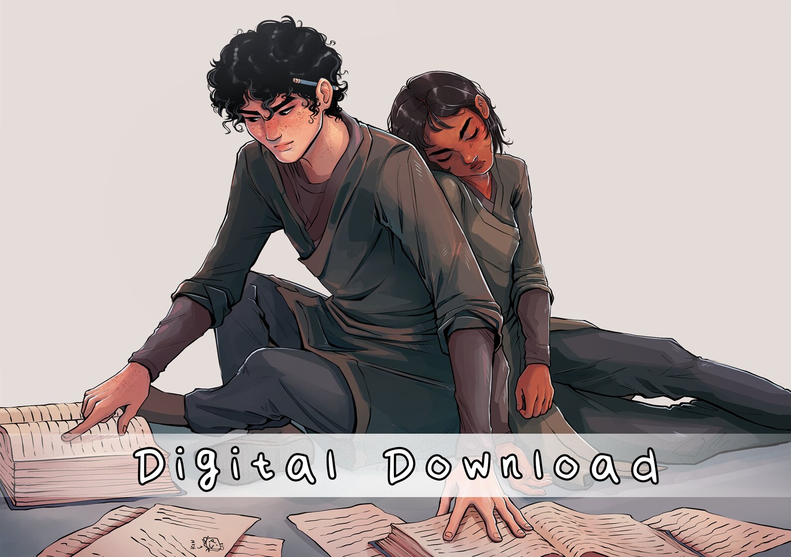 Rin and Kitay | the Poppy War | Digital Download - Etsy