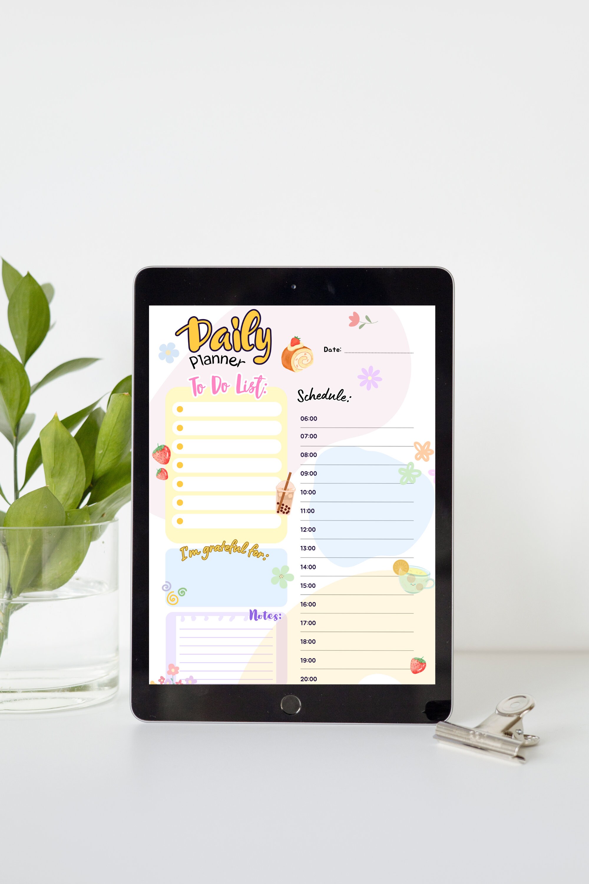 Daily Planner Printable Editable Digital Planner by - Etsy