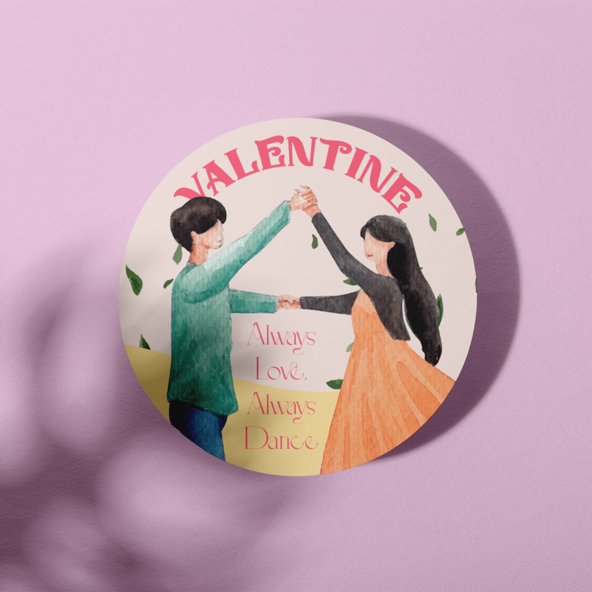 Editable Valentines Day Rounded Gift Card Greeting Dancing Cute Heart ...