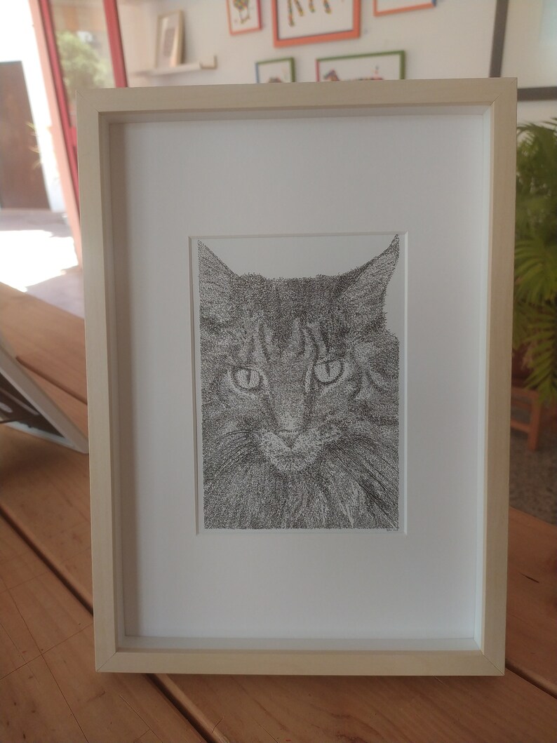 Wordart Unique Portrait of Your Pet | Handwritten With His Name ...