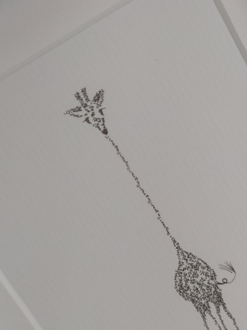 Wordart Giraffe | Written Words | Baby Giraffe | | Calligram ...