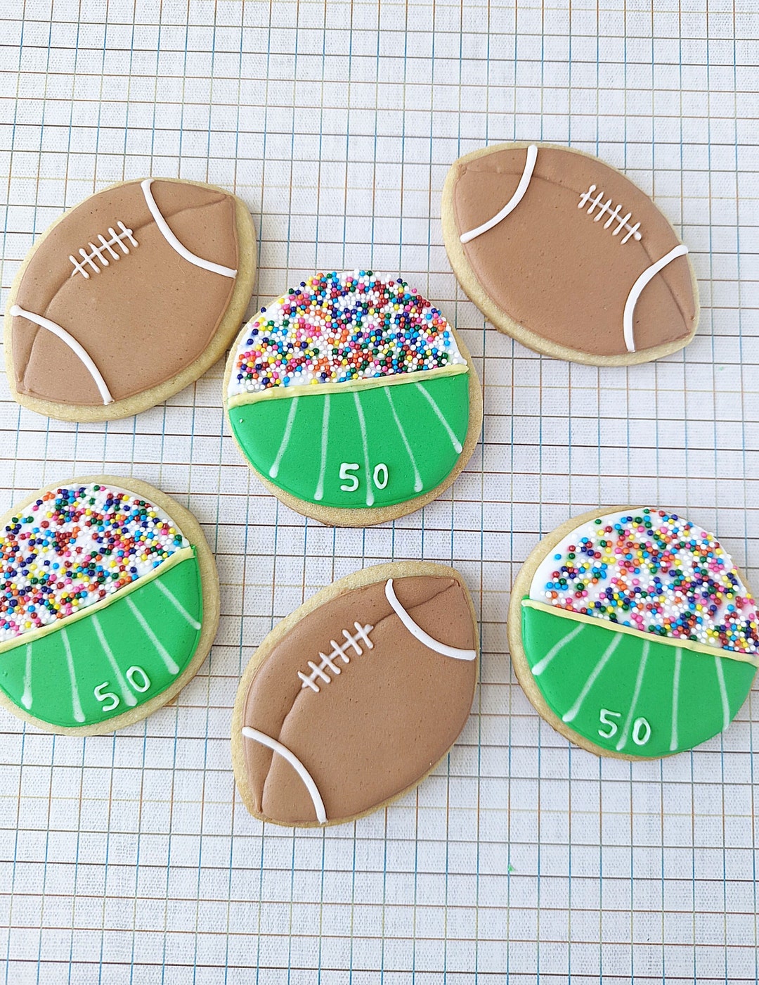 One Dozen Football Sugar Cookies - Etsy