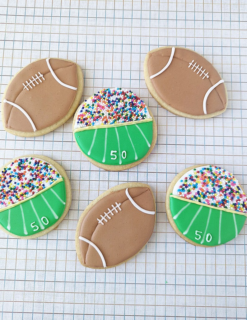 One Dozen Football Sugar Cookies - Etsy