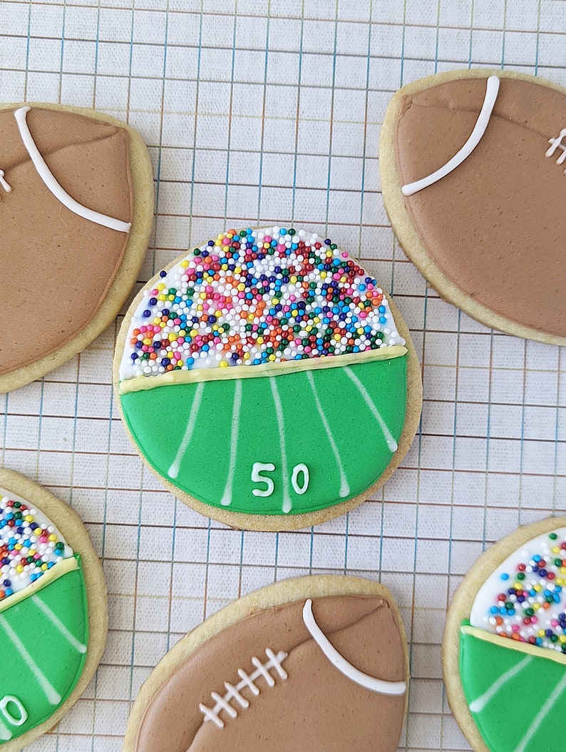 One Dozen Football Sugar Cookies - Etsy