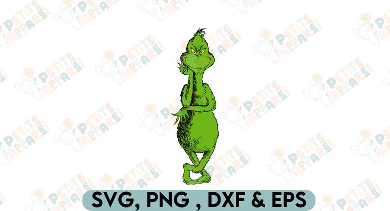 Dr Seuss Grinch Full Body SVG - Etsy Australia