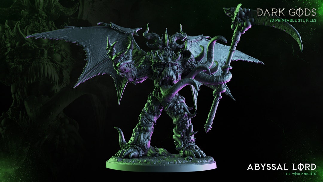 3D Printed Abyssal Lord by Dark Gods Miniatures - Etsy