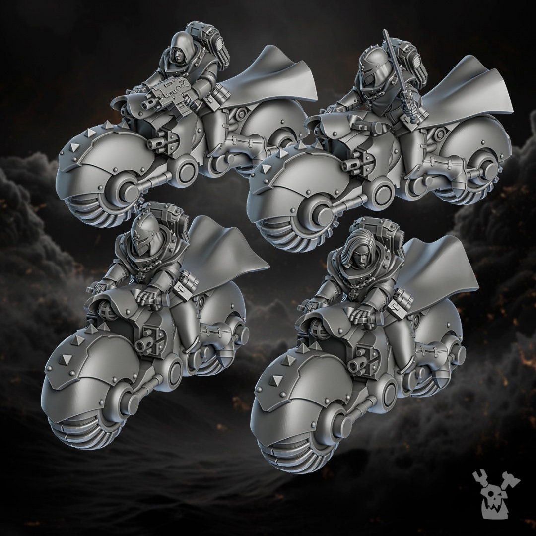 3d Printed Order of Repentance Biker Squad by Dakkadakka Miniatures - Etsy