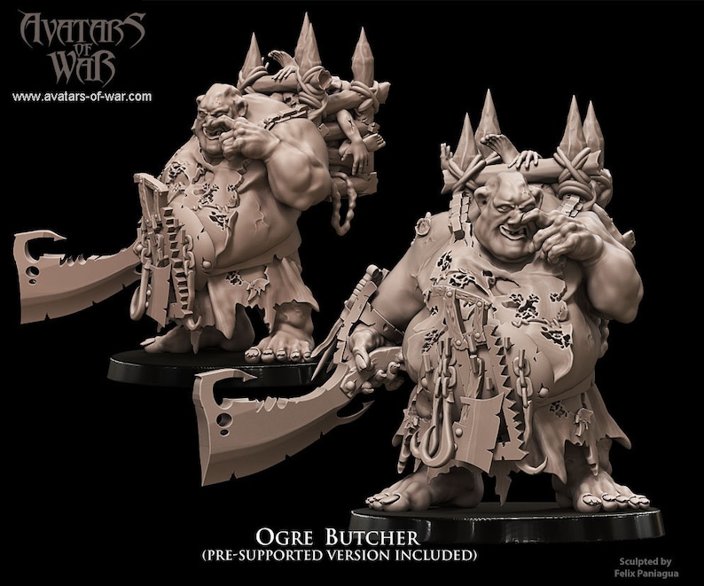 3D Printed Ogre Butcher by Avatars of War - Etsy