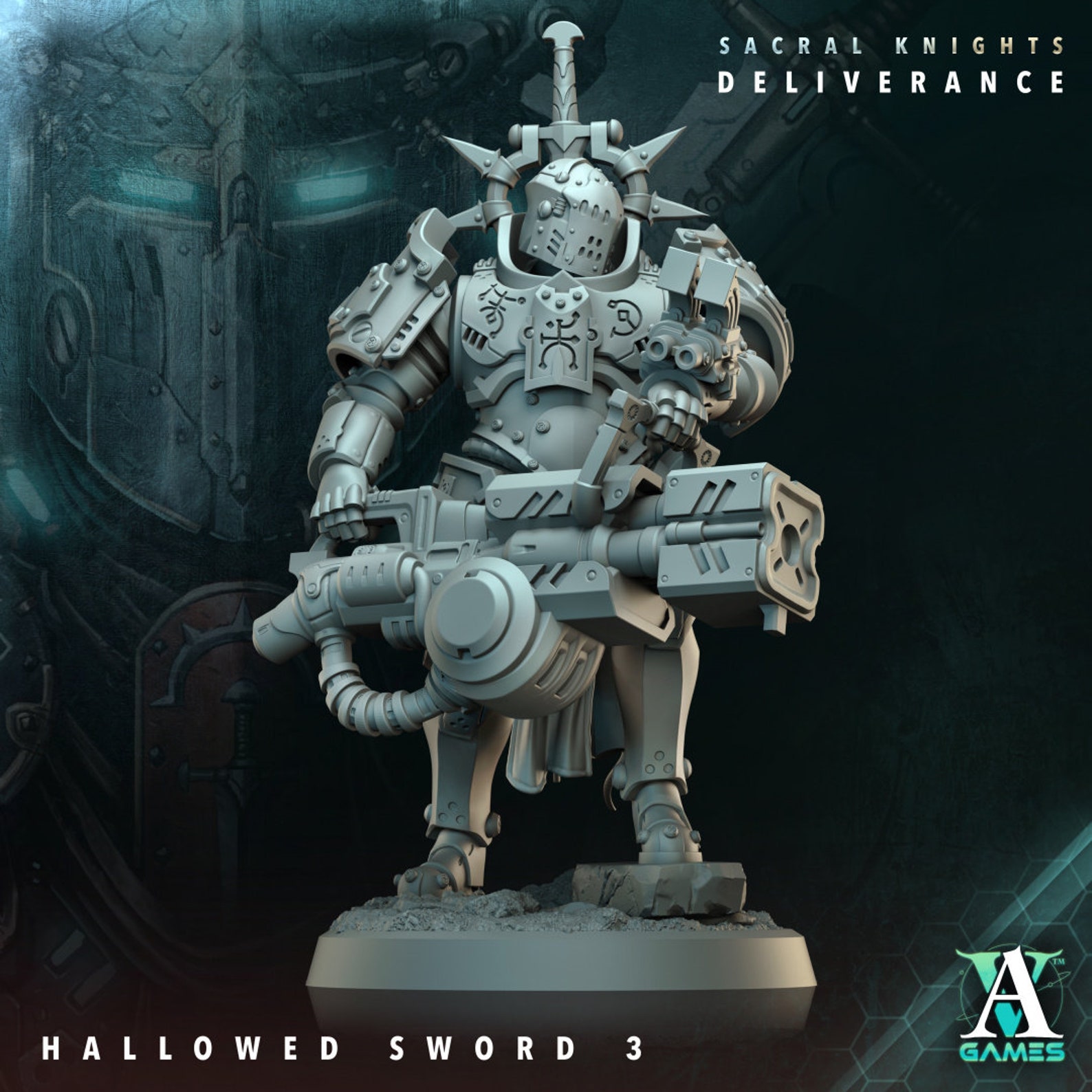 3D Printed Hallowed Sword by Archvillain Games - Etsy