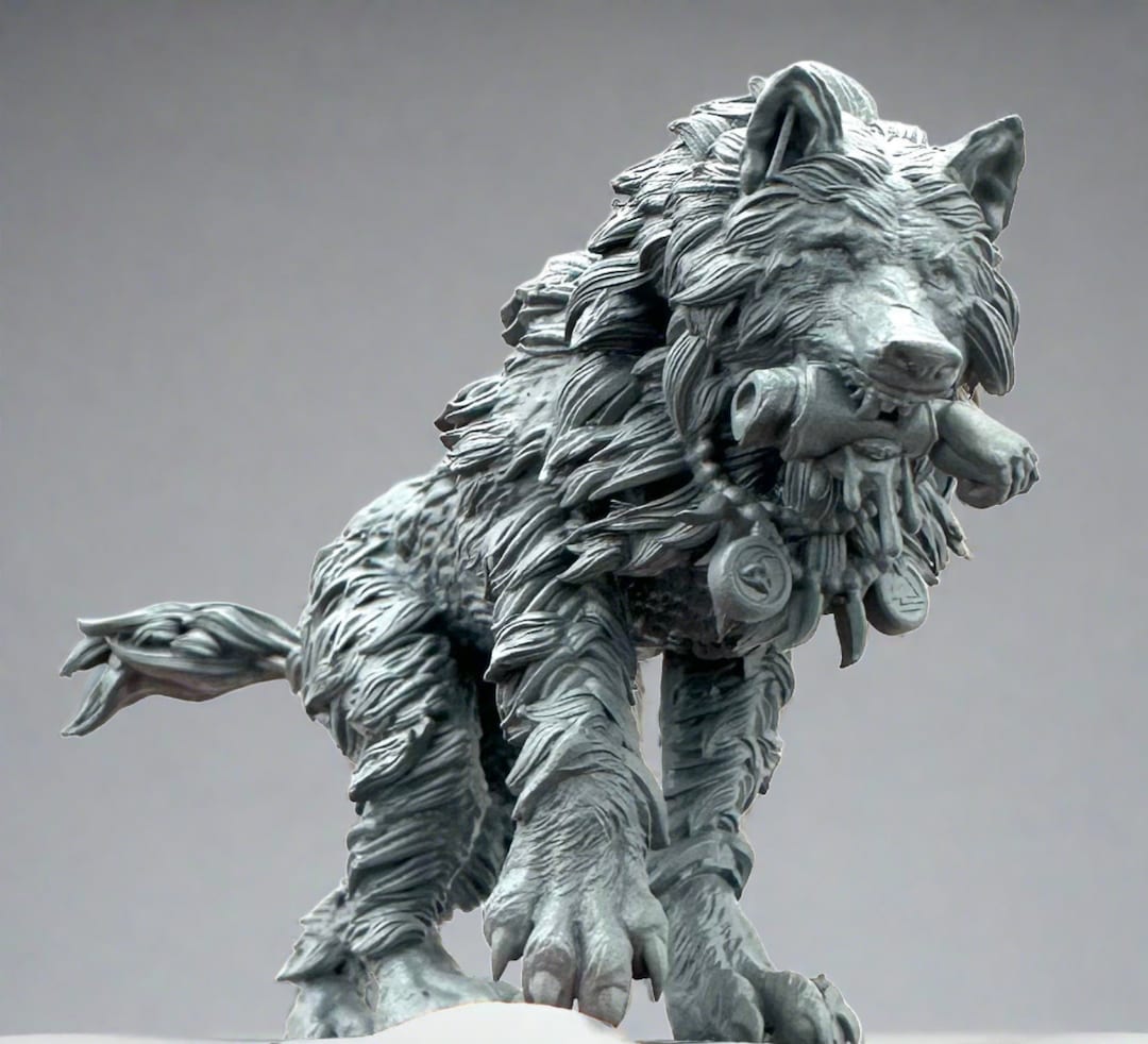 3D Printed Wolves X2 by 3dartguy Miniatures - Etsy