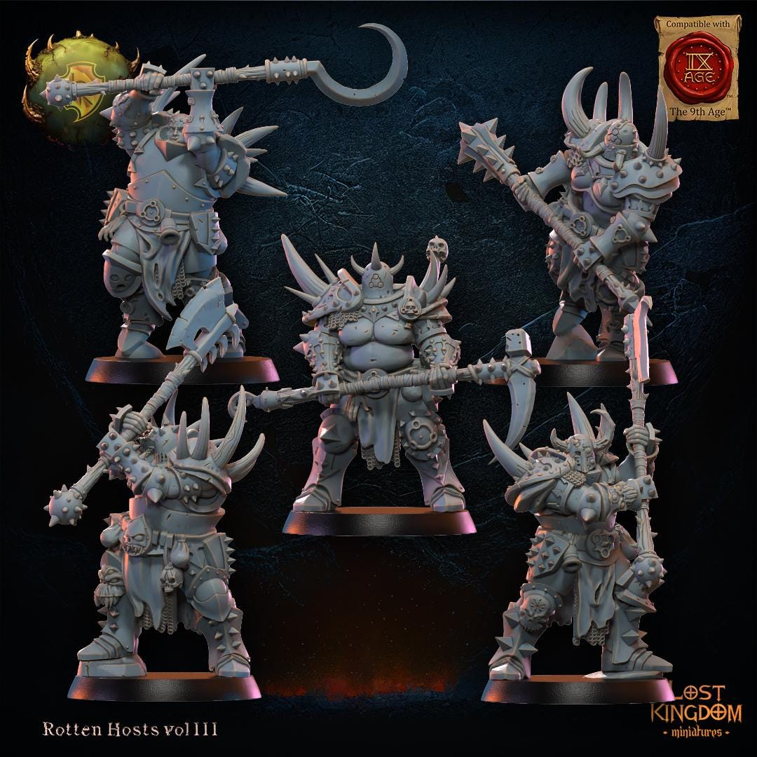 3D Printed Putrid Chosen Regiment X10 by Lost Kingdom Miniatures - Etsy