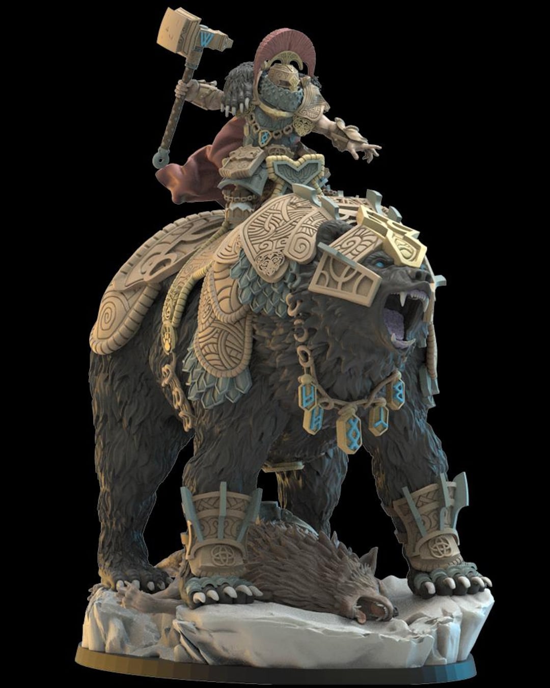 3d Printed Bofarr, Dwarf Commander by Lost Kingdom Miniatures - Etsy