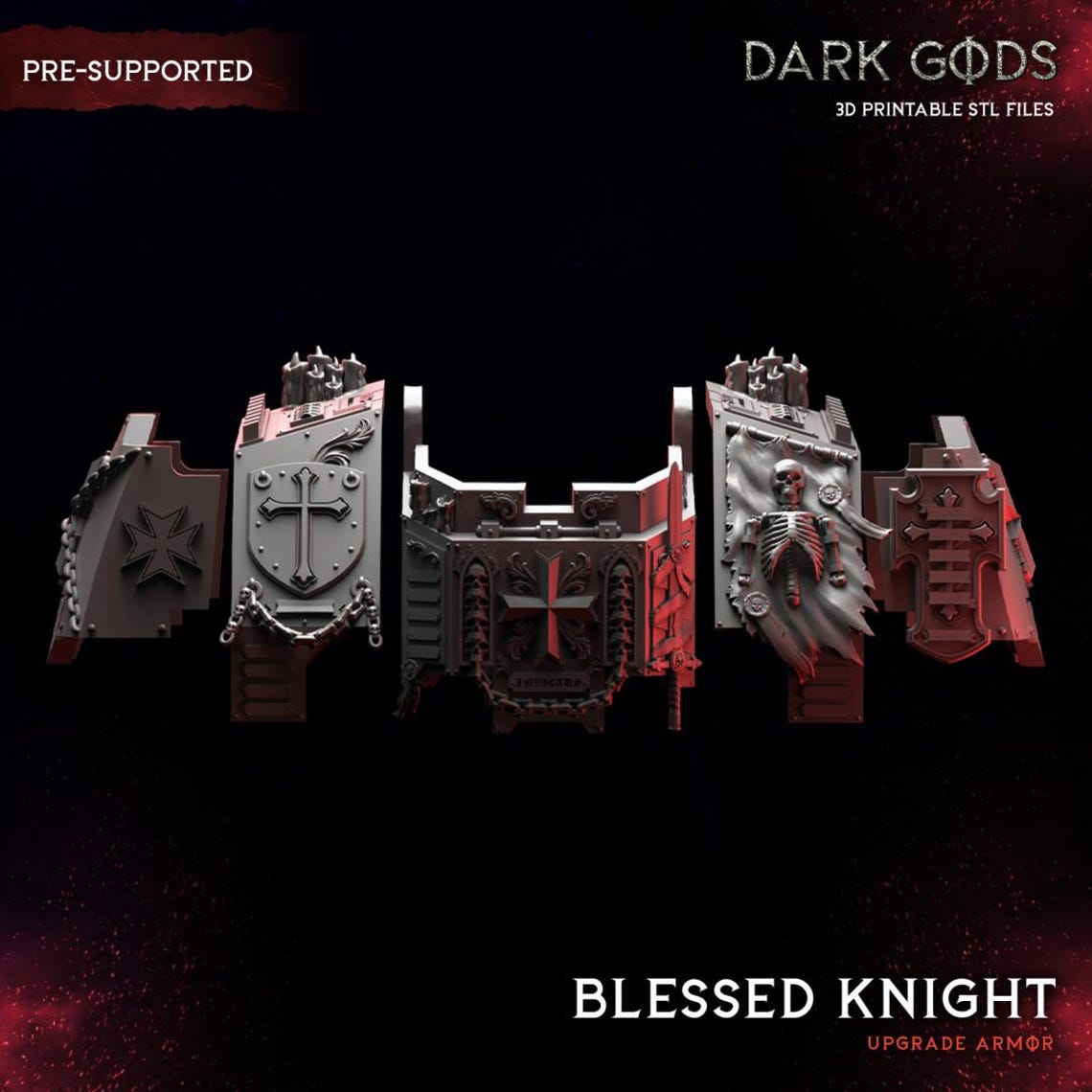 3d Printed Blessed Knight Ancient Armor Upgrade Kit by Dark Gods ...