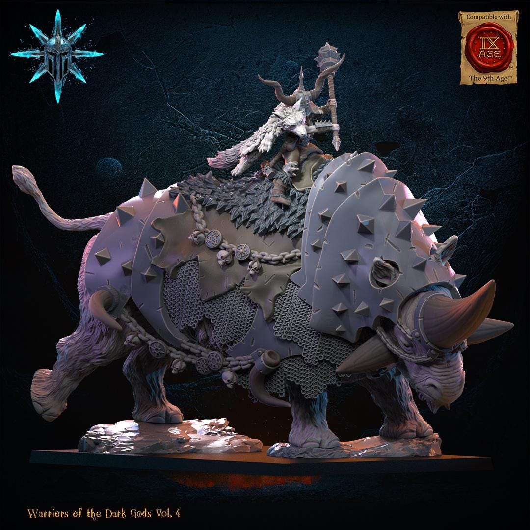 3D Printed Wasteland Wooly Trihorn by Lost Kingdom Miniatures - Etsy