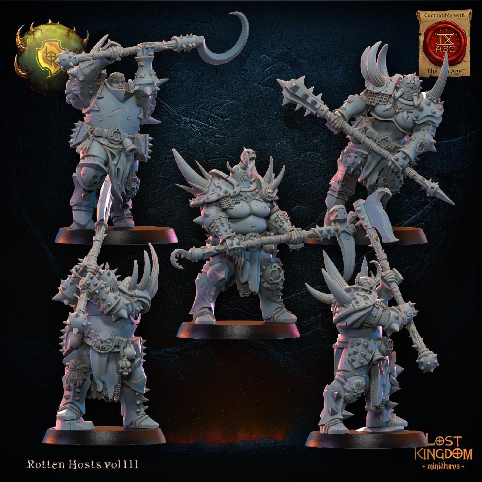 3D Printed Putrid Chosen Regiment X10 by Lost Kingdom Miniatures - Etsy
