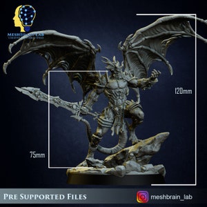 3d Printed Aamon, Daemon Lord of the Abyss by Meshbrain Labs - Etsy