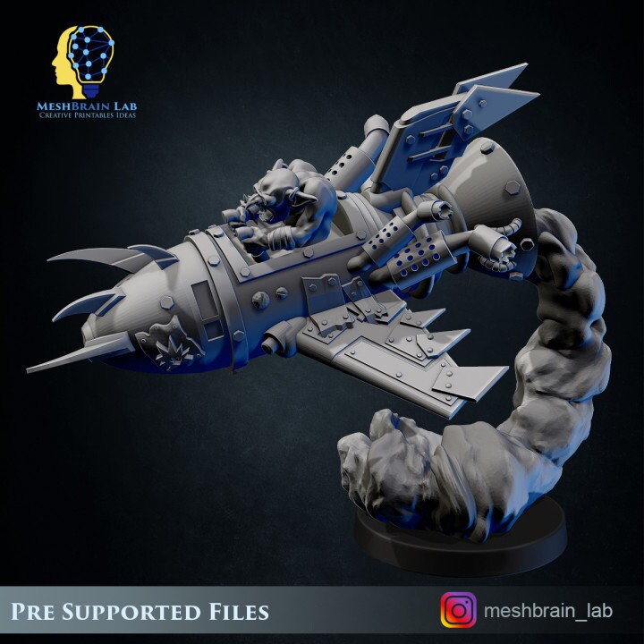 3d Printed Orc Flying Rocket by Meshbrain Labs - Etsy