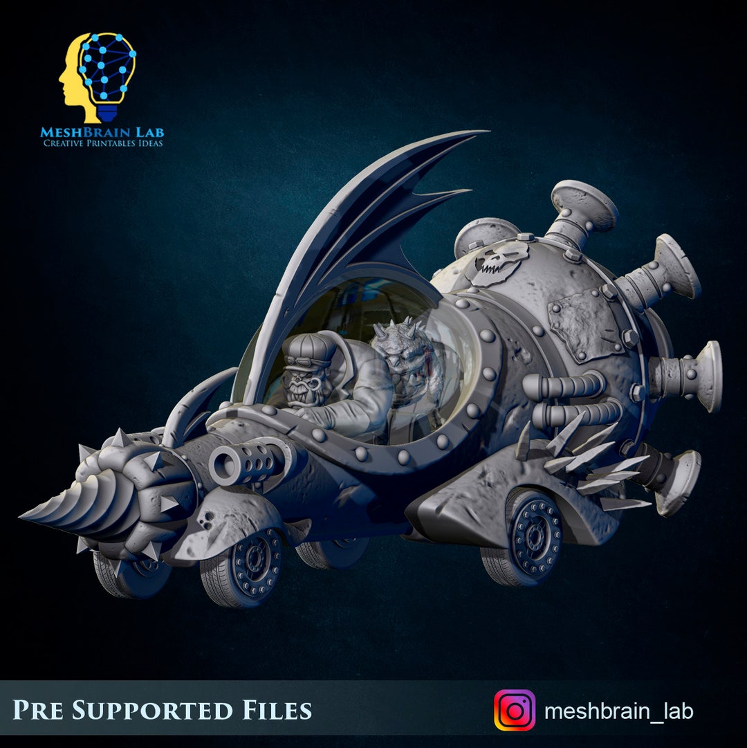 3d Printed Evil Machine Race Ork Car by Meshbrain Labs - Etsy