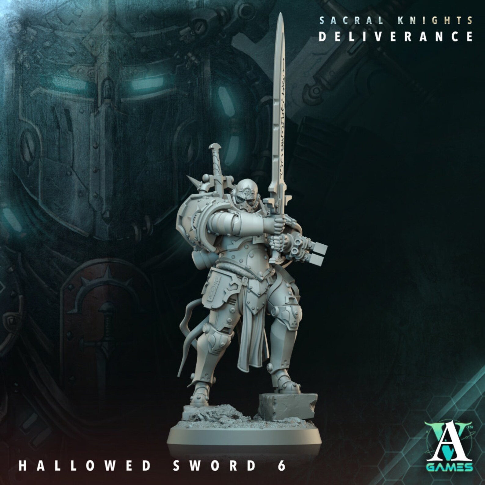 3D Printed Hallowed Sword by Archvillain Games - Etsy