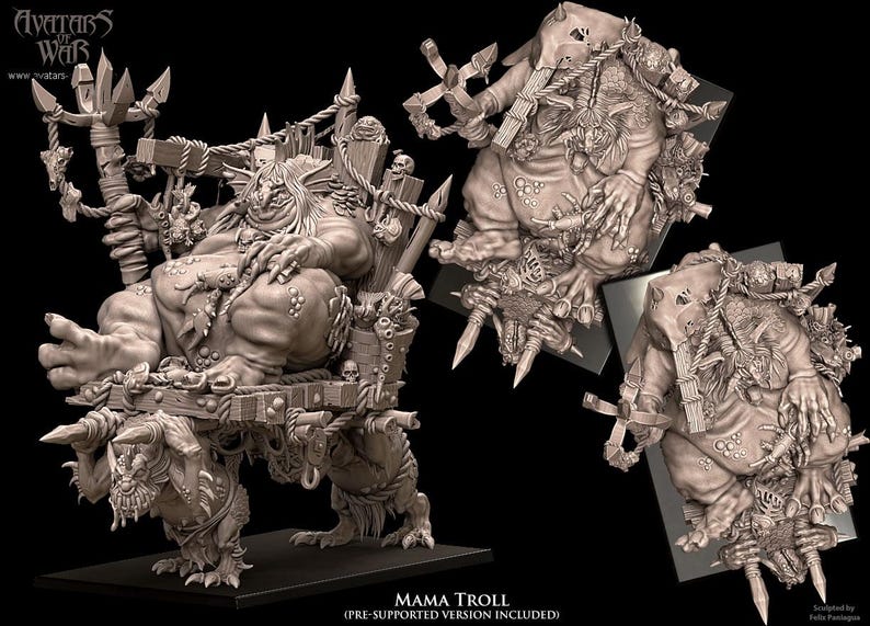 3D Printed Mama Troll by Avatars of War - Etsy