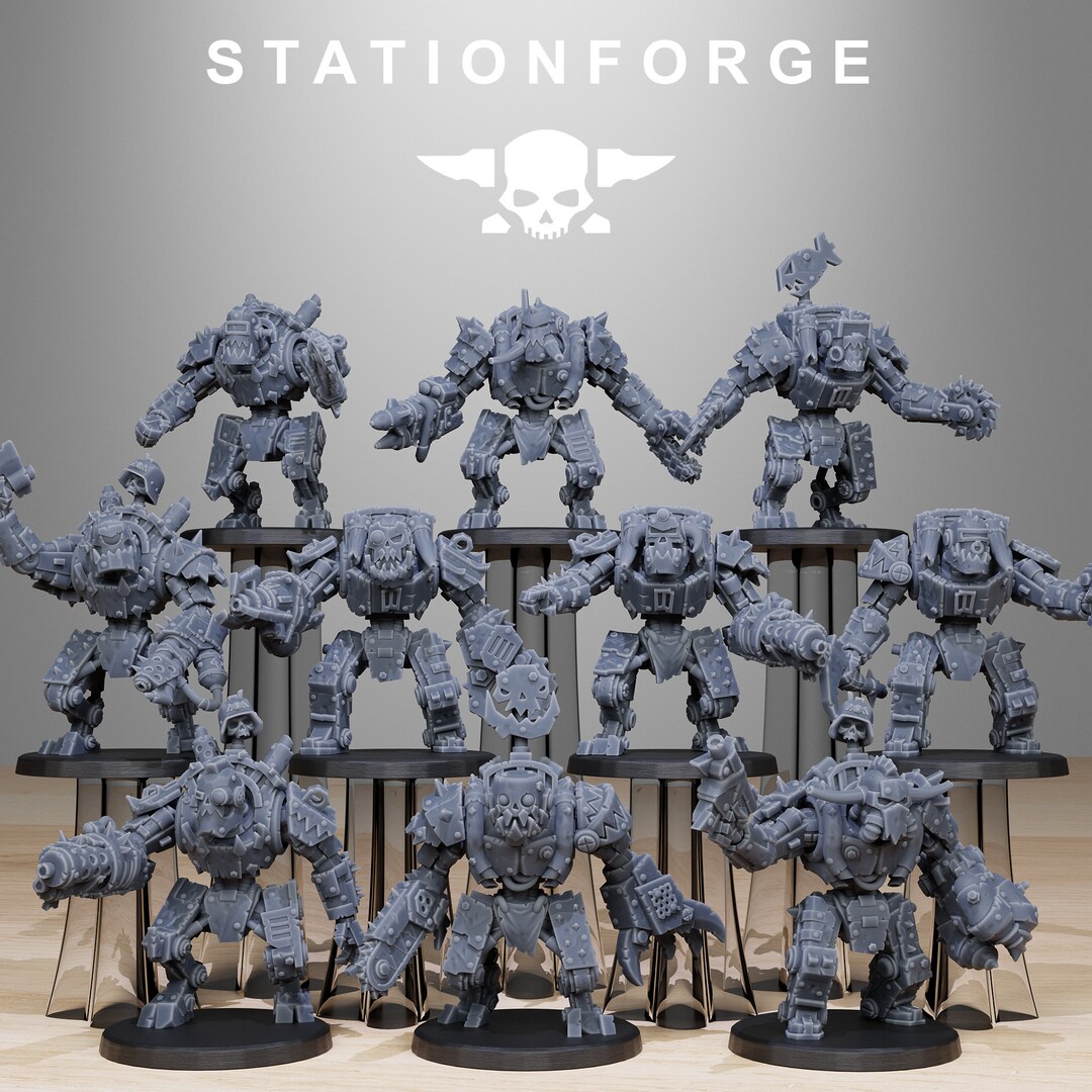 3D Printed Orkaz Bots Infantry by Stationforge Miniatures - Etsy