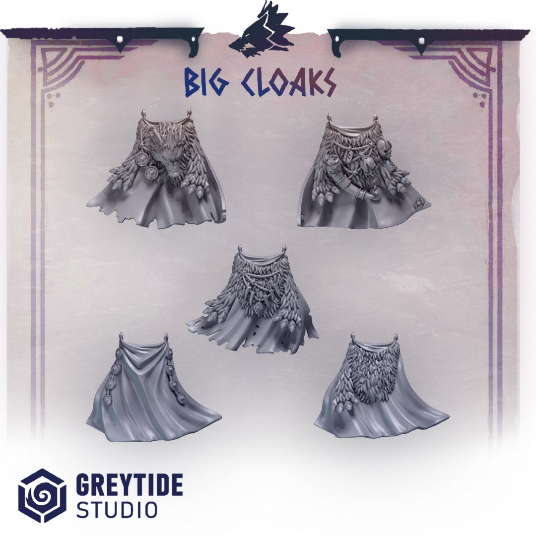 3d Printed Pack Hunters Big Cloaks X5 by Greytide Studio - Etsy