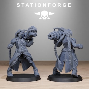 3D Printed Grimguard Sisters by Stationforge Miniatures - Etsy