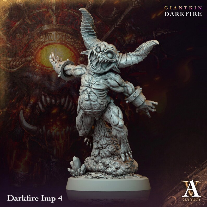 3D Printed Darkfire Imp by Archvillain Games - Etsy