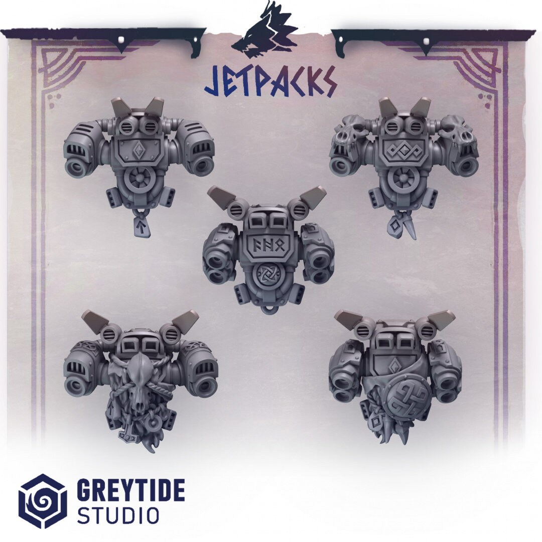 3d Printed Pack Hunters Jetpacks X5 by Greytide Studio - Etsy