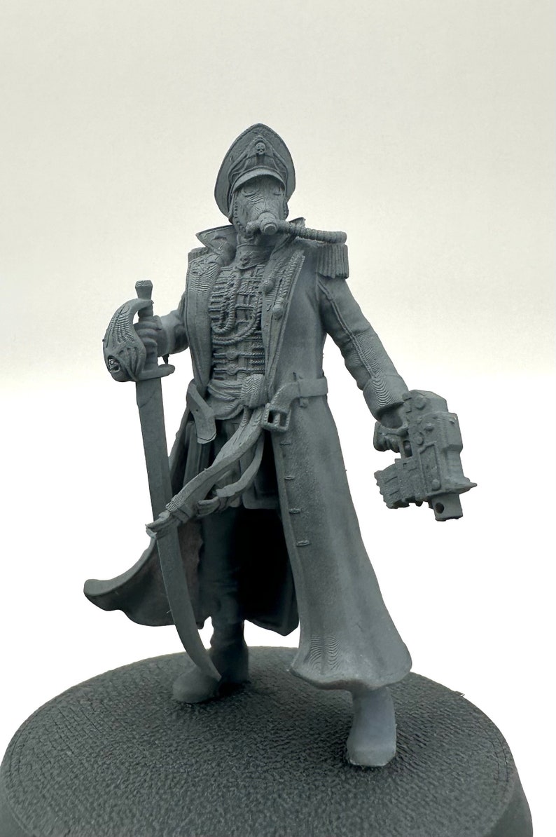 3D Printed Krieg Commissar Miniature by 3dartguy - Etsy