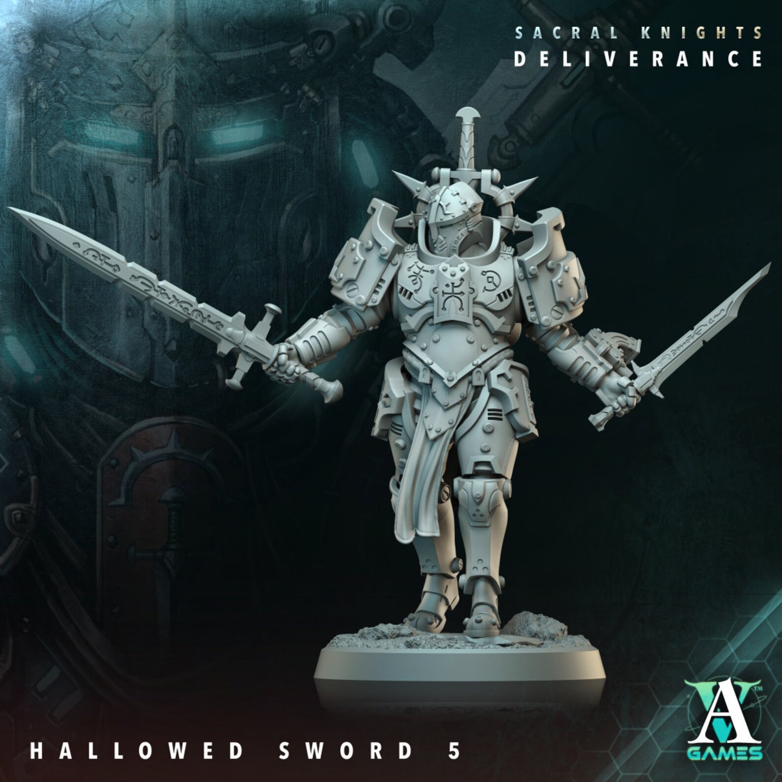 3D Printed Hallowed Sword by Archvillain Games - Etsy